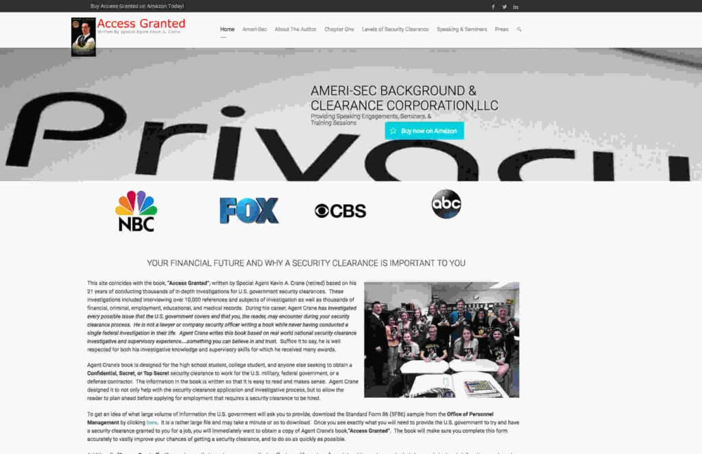 Access Granted, Federal Security Clearance - Eco York Portfolio