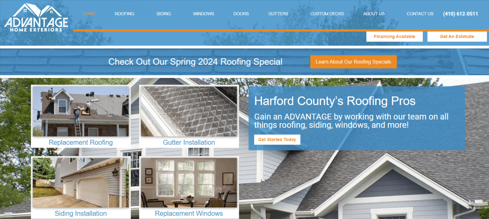 SEO Services for Advantage Home Exteriors | Eco York Portfolio